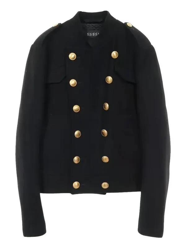 Gucci Double-breasted Wool Jacket - Black