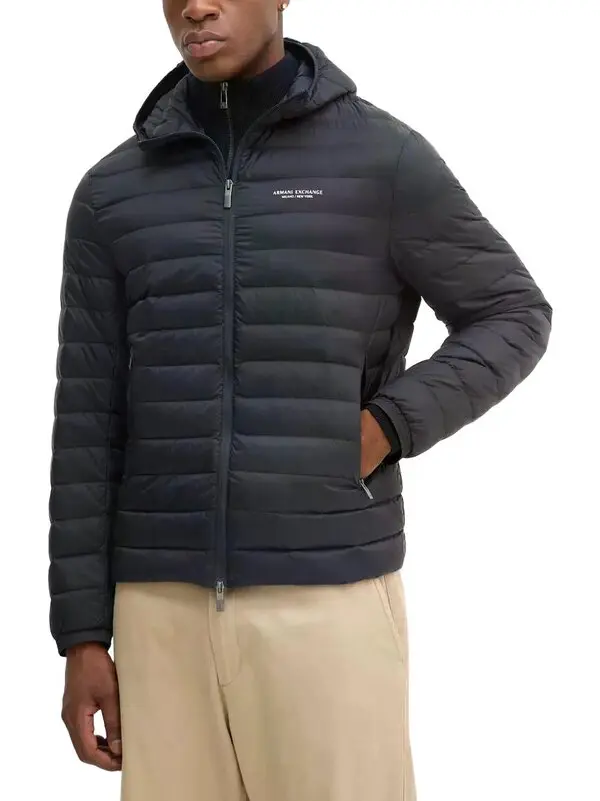 Armani Exchange Padded Hooded Jacket - Blue