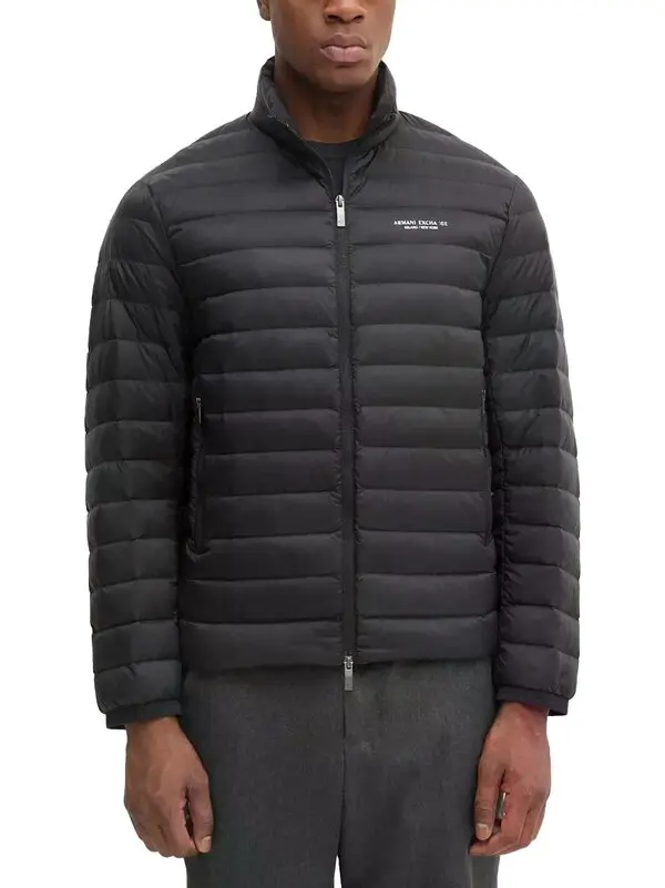 Armani Exchange Padded Jacket With Zip Fastening - Black