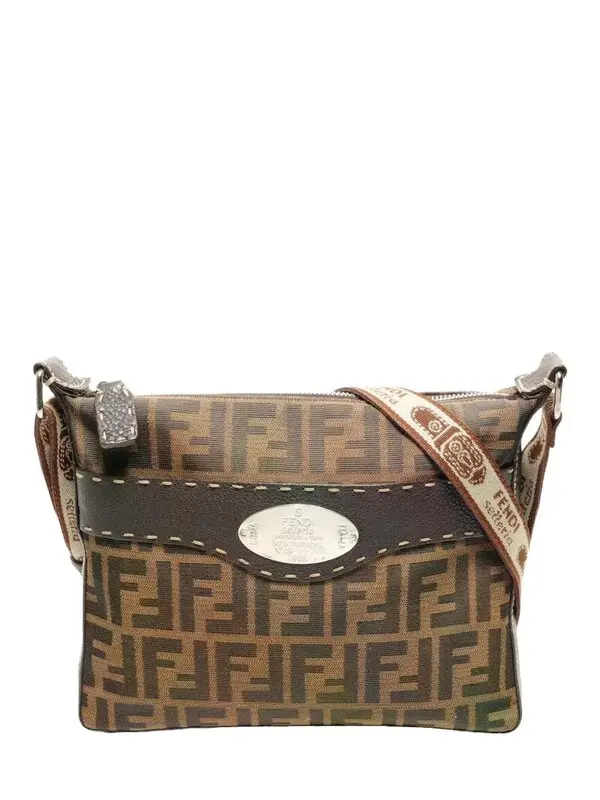 Fendi 2000s Zucca Shoulder Bag - Brown