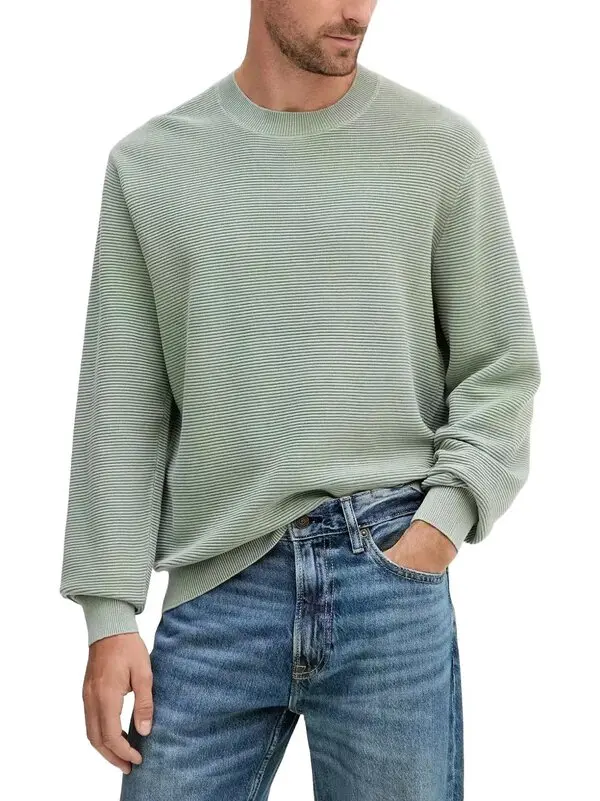 Armani Exchange Ribbed Crew-neck Sweater - Green