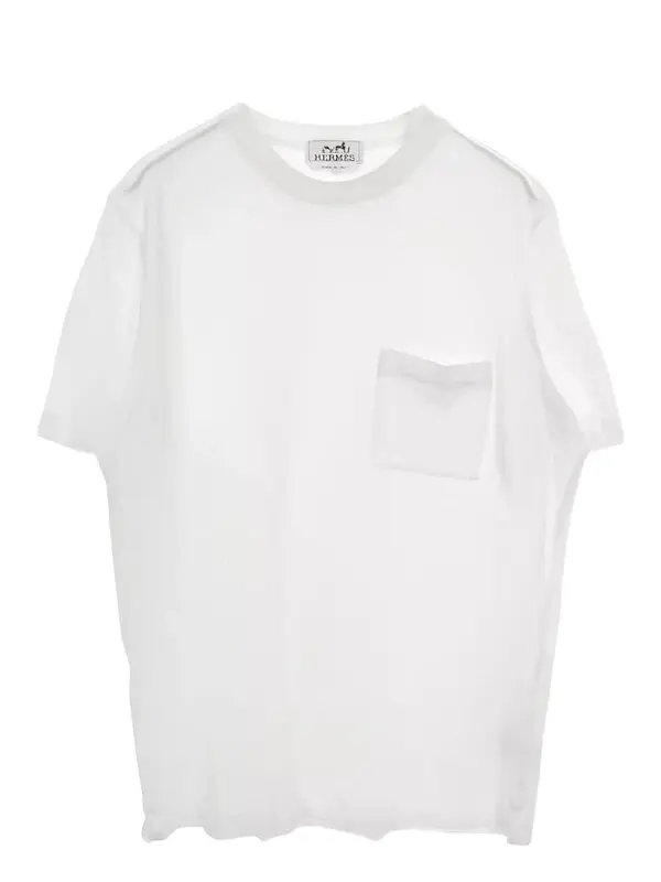 Hermès 1990s Patch-pocket T-shirt - White