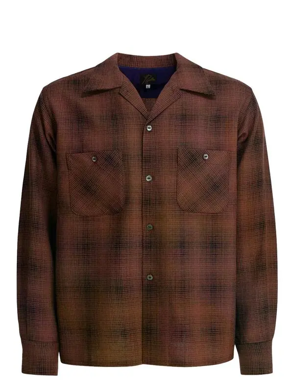 Needles Checked Pocket Shirt - Brown