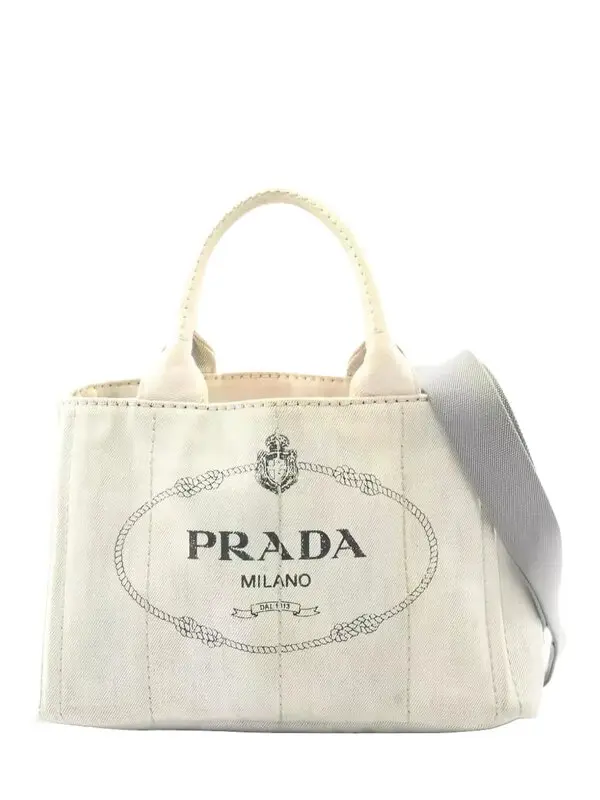 Prada Canapa Tote Bag - Neutrals