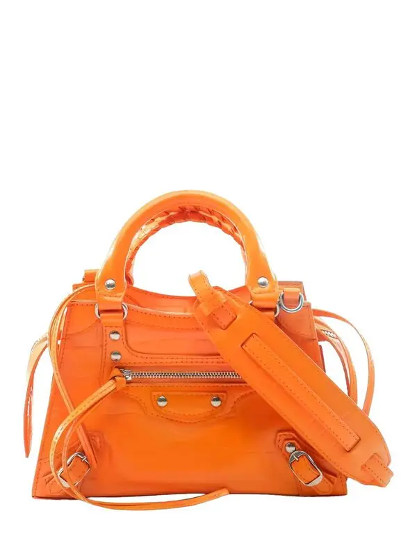 Balenciaga 2010s Neo Class City Mini Tote Bag - Orange