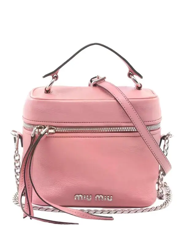 Miu Miu 2010s Leather Vanity Bag - Pink