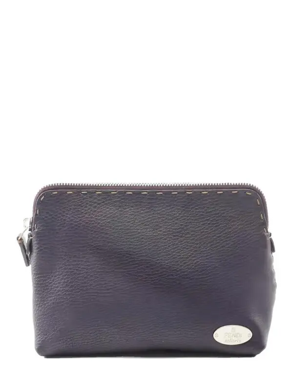 Fendi 00s Selleria Leather Pouch - Purple