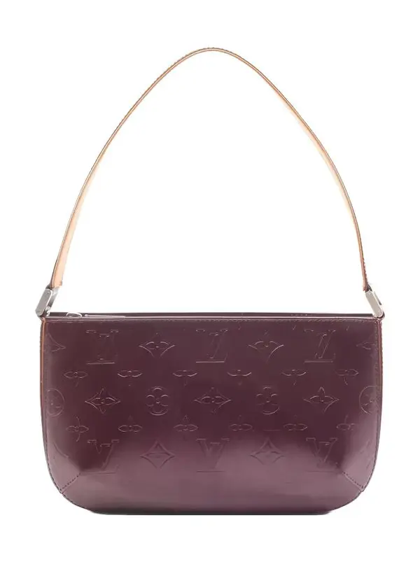 LOUIS VUITTON 2002 Monogram Leather Shoulder Bag - Purple