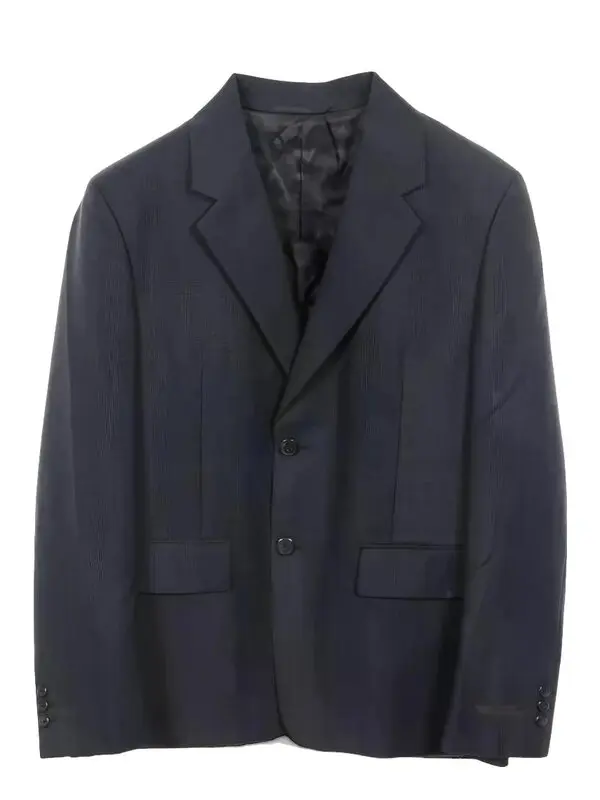 Prada Checked Single-breasted Blazer - Blue