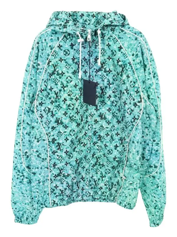 LOUIS VUITTON 2020s Monogram-printed Windbreaker - Blue