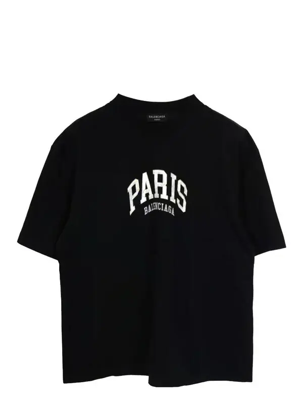 Balenciaga Cities Paris Crew-neck T-shirt - Black