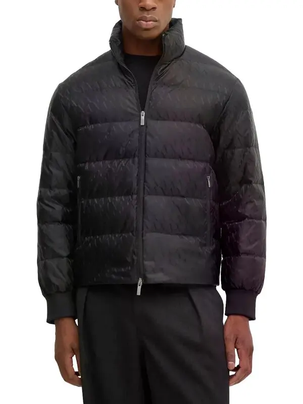 Armani Exchange Monogram Padded Jacket - Black