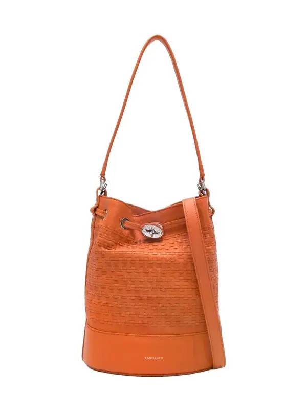 ZANELLATO Monda Textured Bucket Bag - Orange