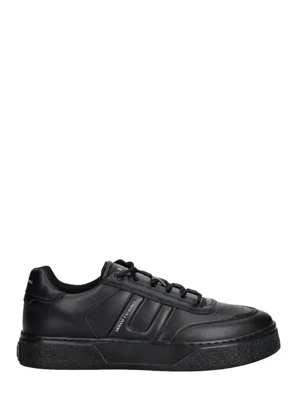 Armani Exchange Logo Detail Sneakers - Black