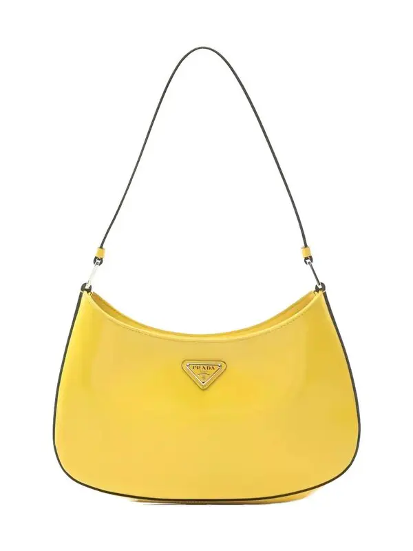 Prada Cleo Leather Shoulder Bag - Yellow