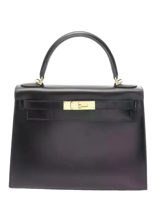 Hermès 28 Kelly External-stitching Tote Bag - Black