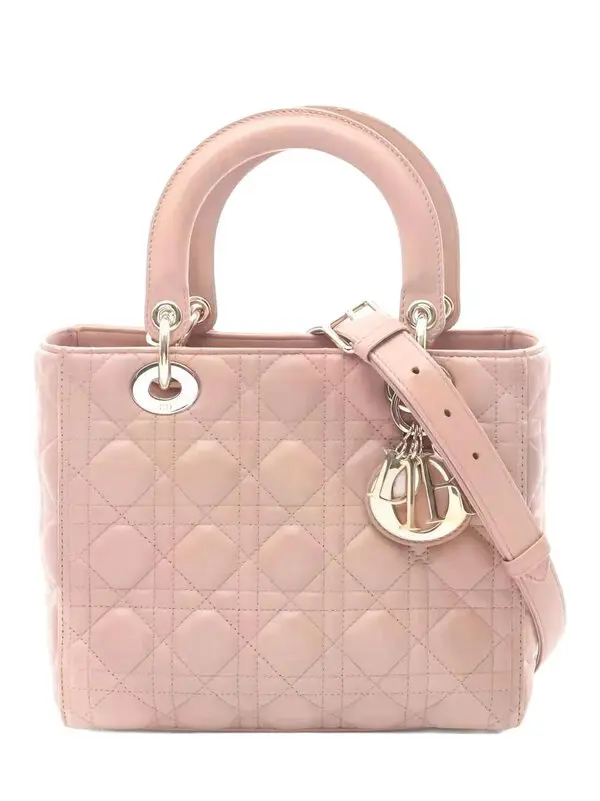 Dior 2000s Lady Leather Tote Bag - Pink