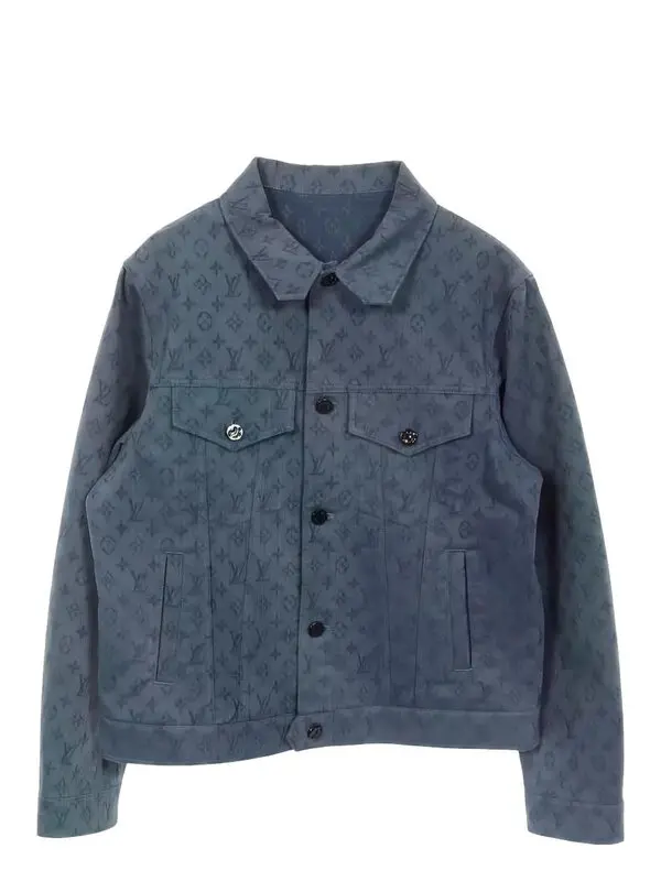 LOUIS VUITTON 2010 Monogram-print Jacket - Blue
