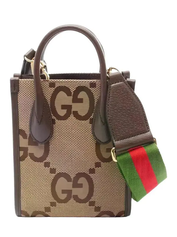 Gucci Jumbo Gg Two-way Handbag - Neutrals