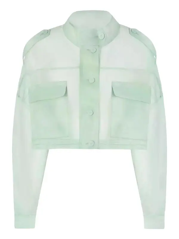 Pinko Silk Pocket Jacket - Green
