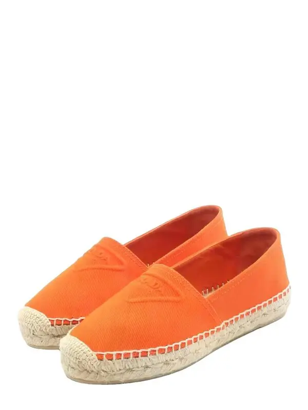 Prada Triangle-logo Espadrilles - Orange