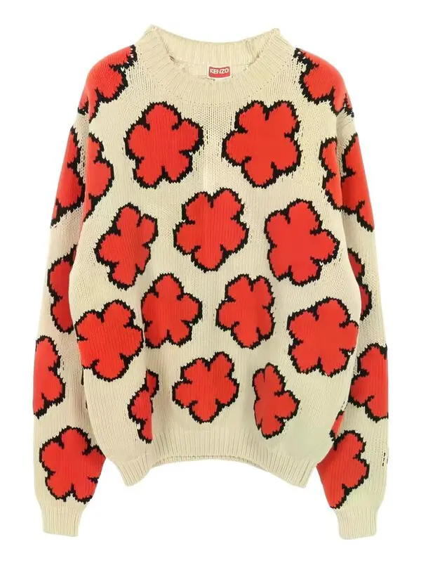 Kenzo 20s Boke Flower Sweater - Neutrals