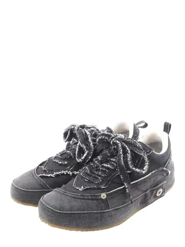 Loewe 2010s Deconstructed Denim Sneakers - Grey