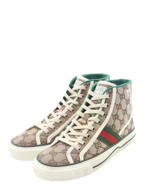 Gucci 1977 Gg Canvas High-top Sneakers - Brown