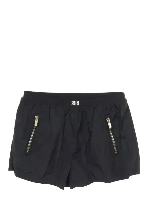Miu Miu Easy Silk Shorts - Black