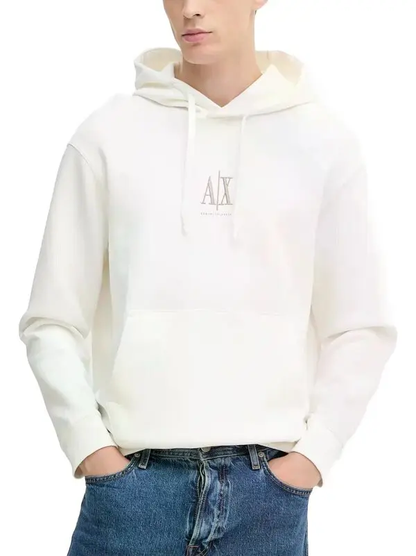 Armani Exchange Logo-print Hoodie - White