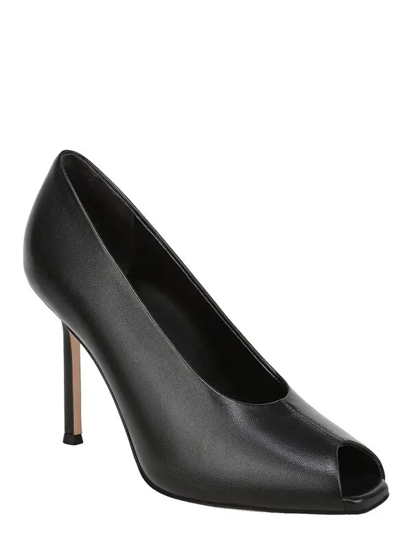 FAVORITE DAUGHTER Peep Toe Stiletto Pumps - Black