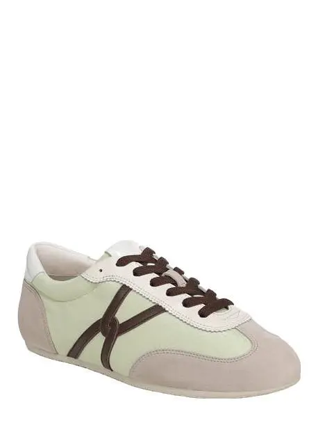 Veronica Beard Riviera Lace-up Sneakers - Pistachio/dark Brown