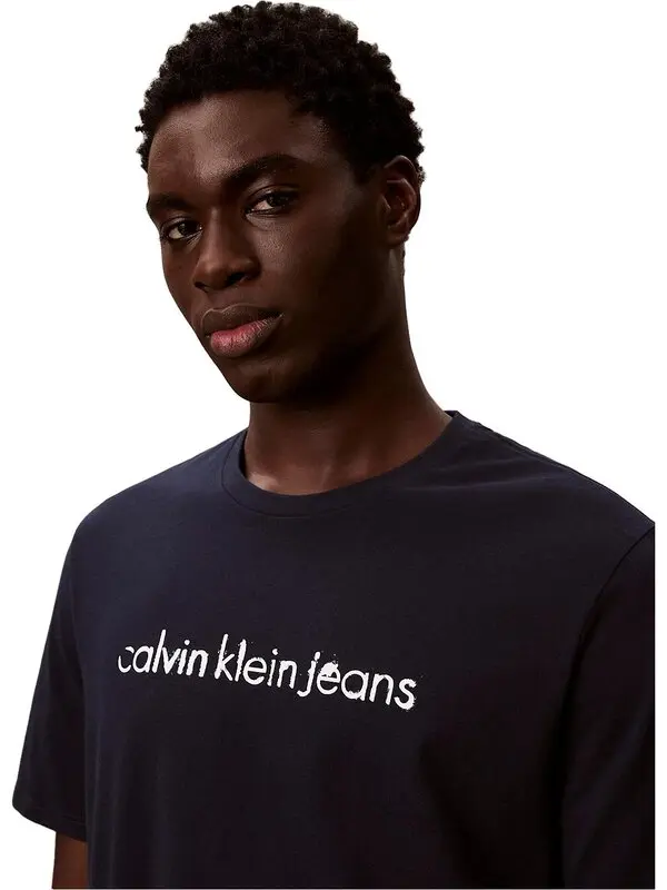 Calvin Klein Lowercase Logo Graphic Classic T-shirt - Dark Sapphire