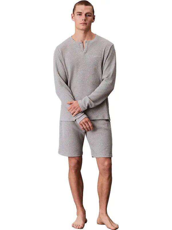 Calvin Klein Waffle Knit Sleep Short - Grey Heather