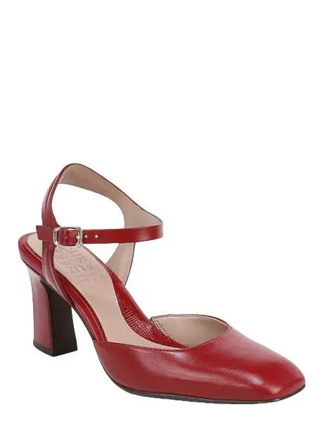 Naturalizer Ankle Strap Pumps - Hearts Flame Red