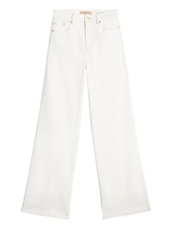 7 For All Mankind Lotta High-waist Wide-leg Jeans - Sugar