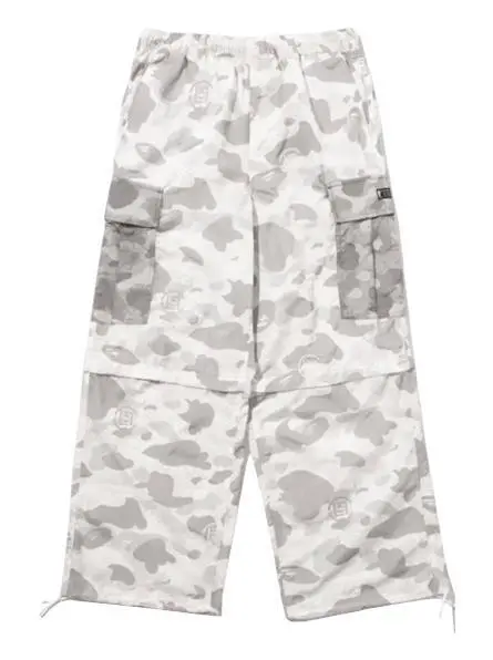 A BATHING APE X Clot Camo Detachable Cargo Pants - White