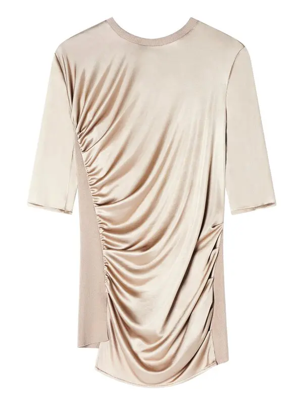 Giorgio Armani Shiny Viscose Jersey Jumper - Beige