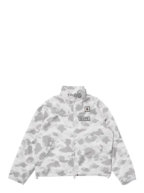 BAPE X Clot Camo Sleeve Detachable Rain Jacket - White