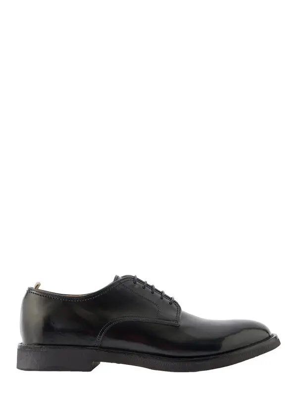 Officine Creative Hopkins 115 Patent-leather Derby Shoes - Black