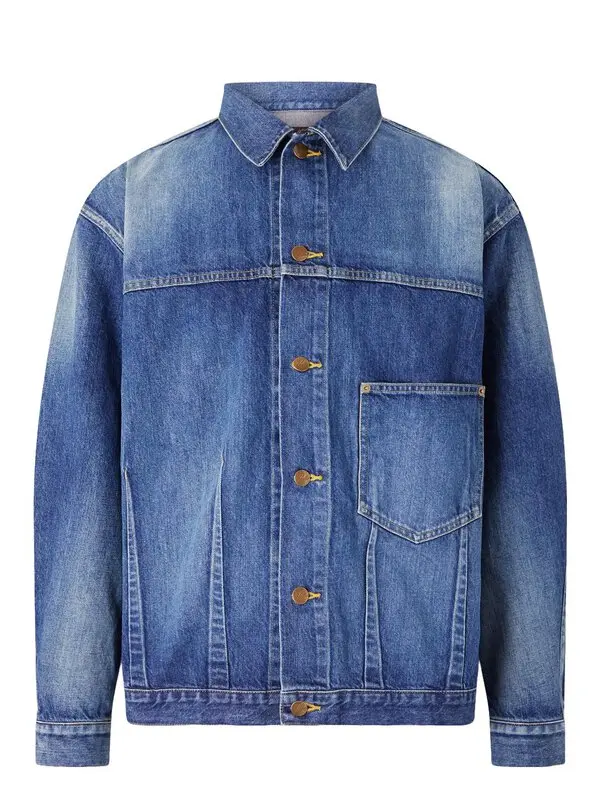Needles Darts Bottom Denim Trucker Jacket - Blue