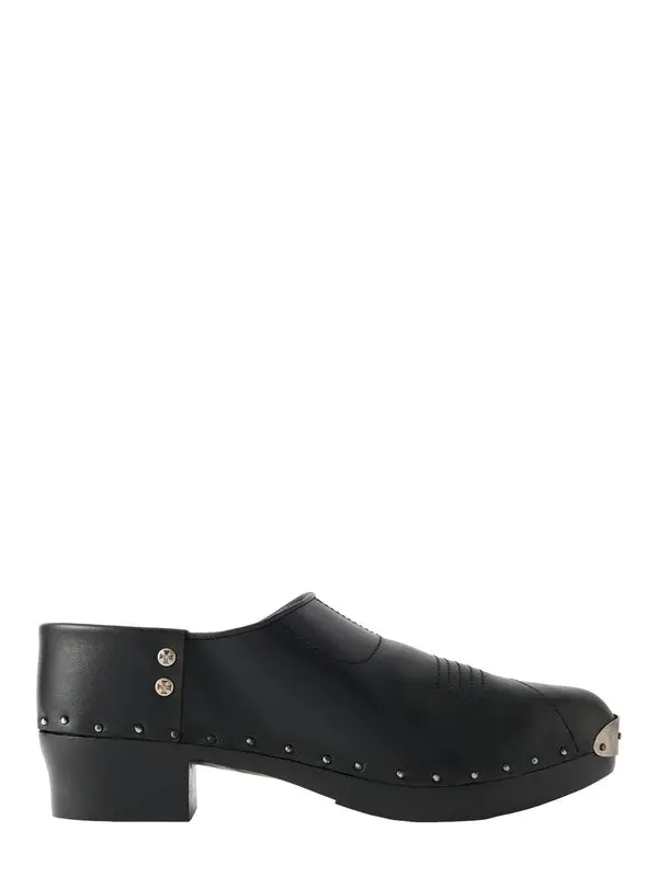 Enfants Riches Déprimés Studded Leather Clogs - Black