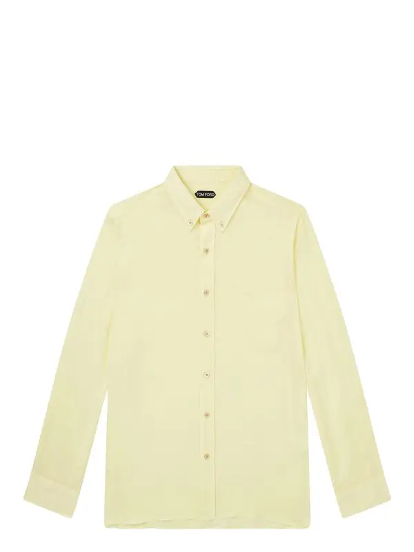 TOM FORD Lyocell-gabardine Shirt - Yellow
