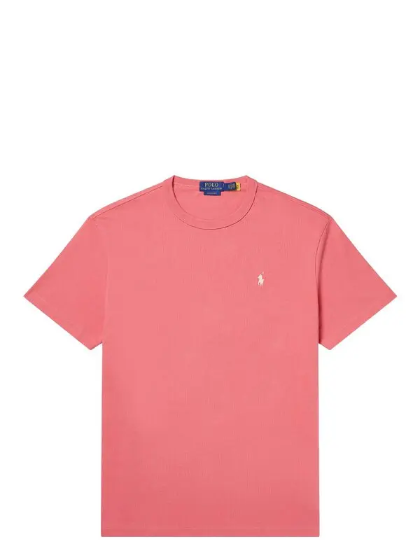 Polo Ralph Lauren Logo-embroidered Cotton-jersey T-shirt - Red