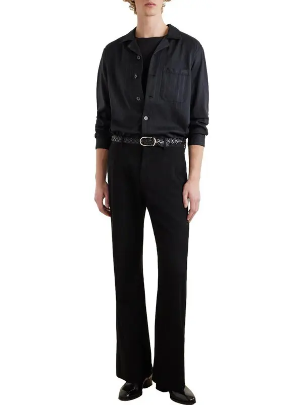 TOM FORD Cotton And Silk-blend Pyjama Shirt - Black