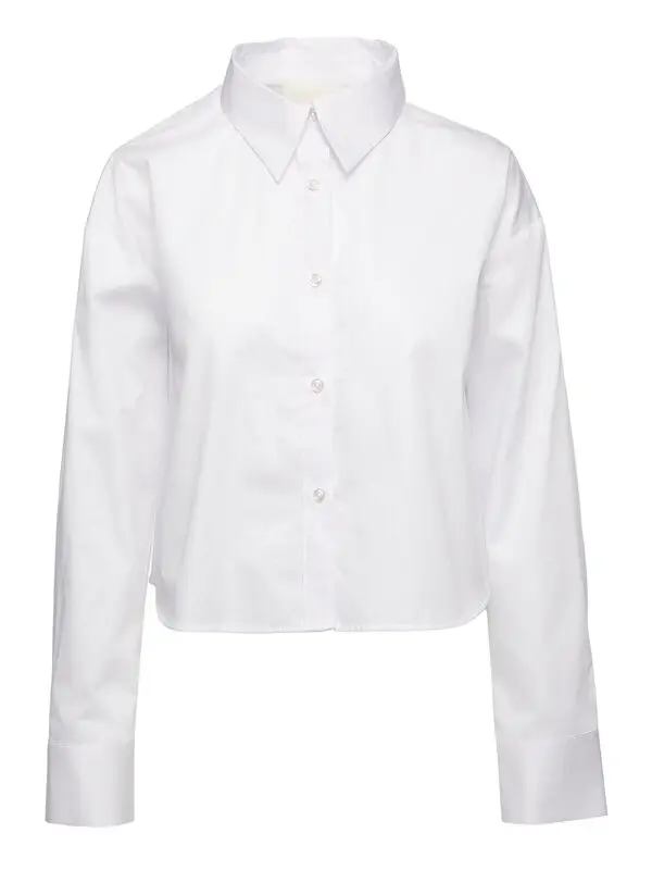 WAKAKUU Cutler Crop Shirt - White