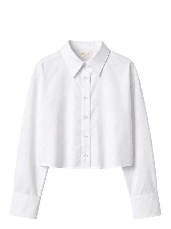 WAKAKUU Cutler Crop Shirt - White