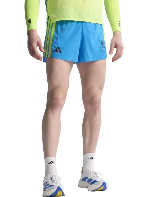 Adidas Boston Marathon 2026 Adizero Split Shorts - Lucid Ray Blue