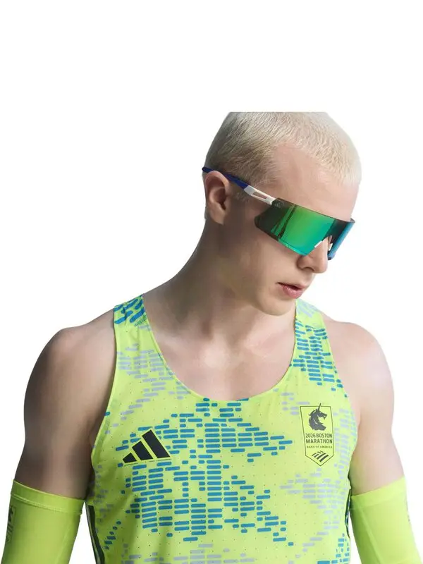 Adidas Boston Marathon 2026 Adizero Running Singlet - Solar Yellow