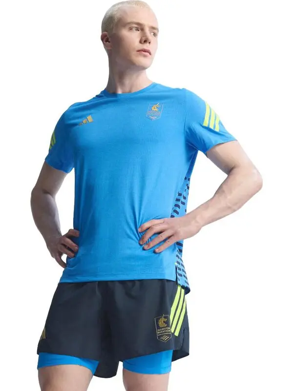 Adidas Boston Marathon 2026 Running 2-in-1 Shorts - Aurora Ink